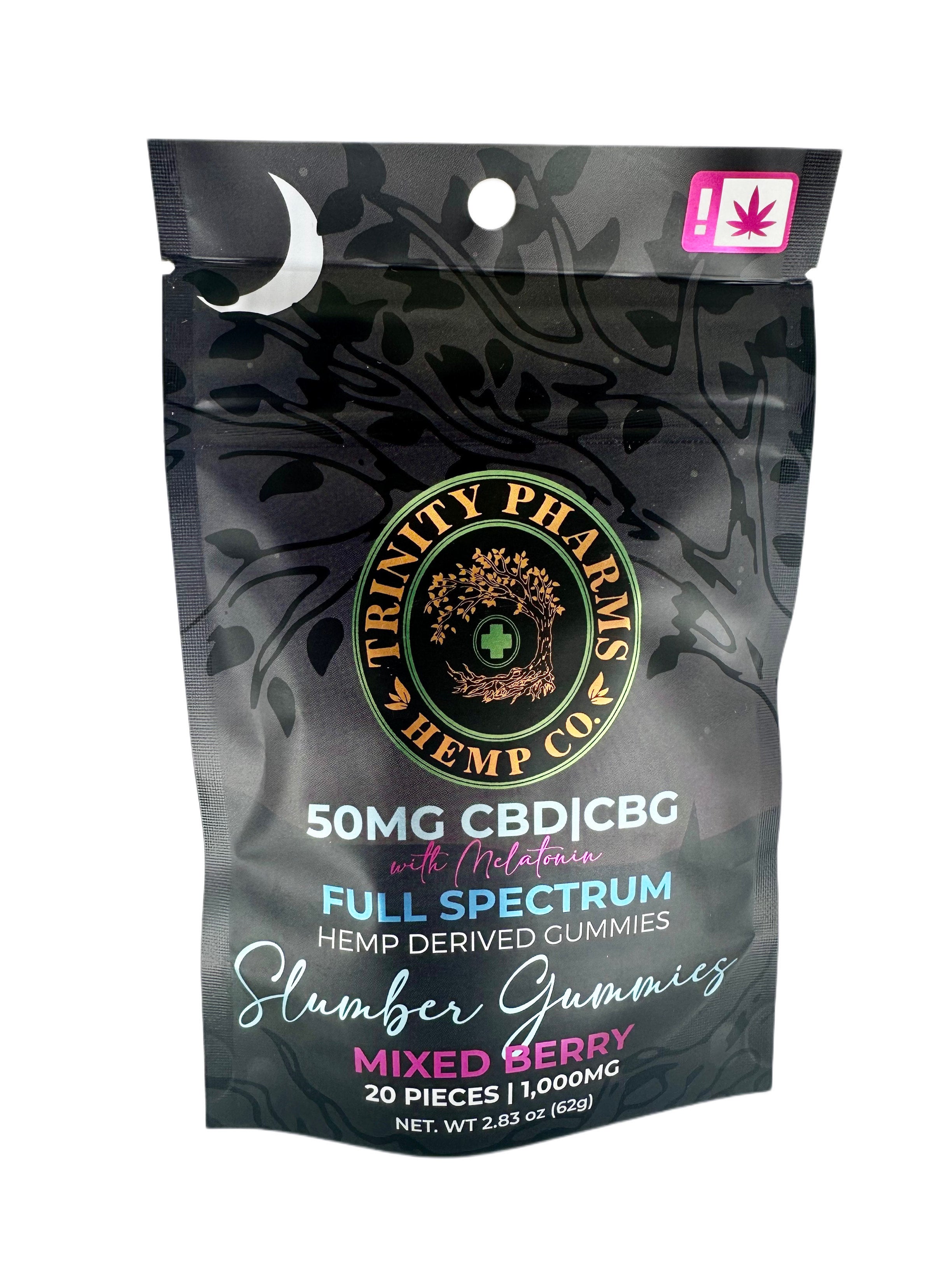 Trinity Pharms Hemp Derived CBD/CBG with Melatonin Slumber Gummies ...
