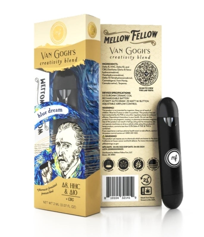 Mellow Fellow D8 2ml Disposable Vapes | Trinity Pharms Hemp Co