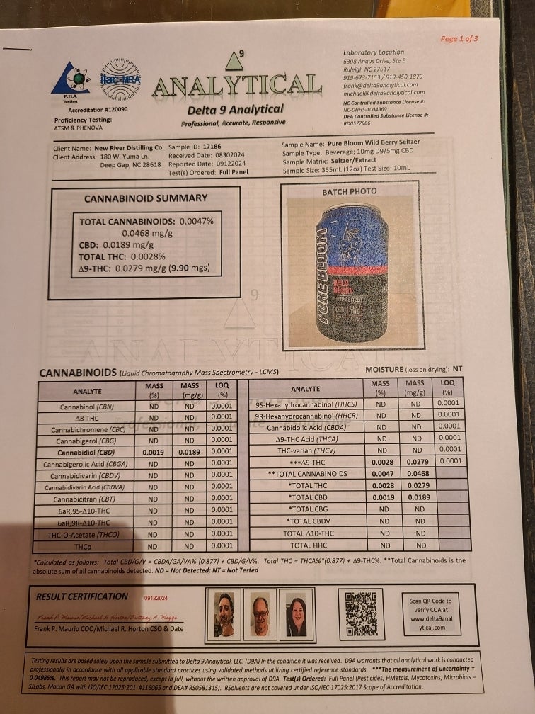 Pure Bloom 10mg Delta 9 Seltzer | Trinity Pharms Hemp Co